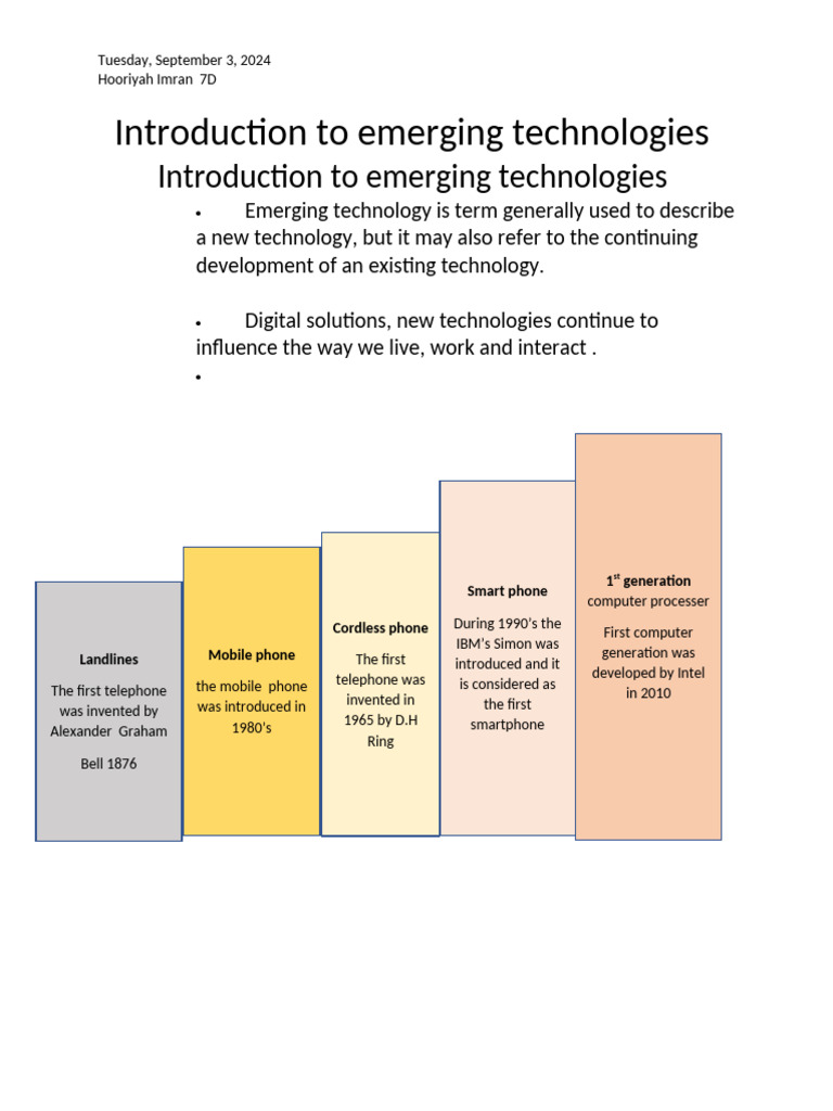 Introduction To Emerging Technologies | PDF