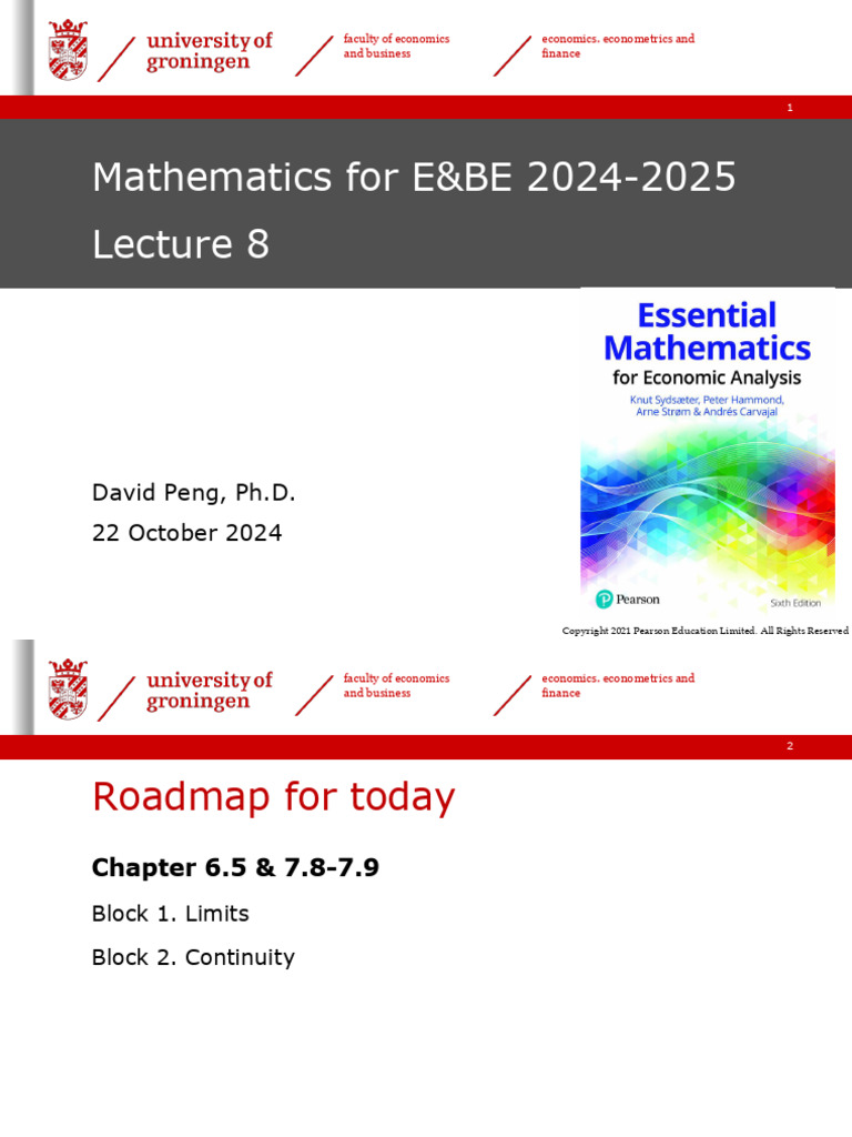 Lecture 8 Slides 2024-2025 | PDF | Continuous Function | Function (Mathematics)