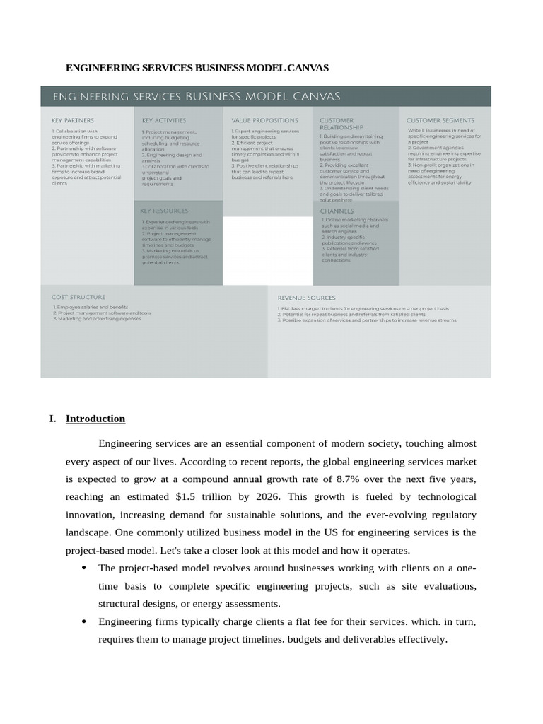 Engineering Services Business Model Overview | PDF | Marketing ...