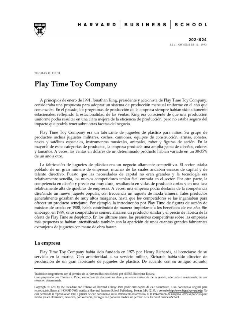 Play Time Toy Co | PDF | Business | Crédito