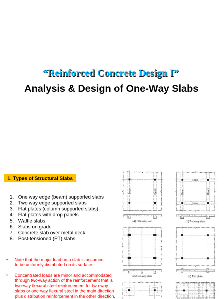 8-Analysis Design of One Way Slabs | PDF | Beam (Structure) | Bending