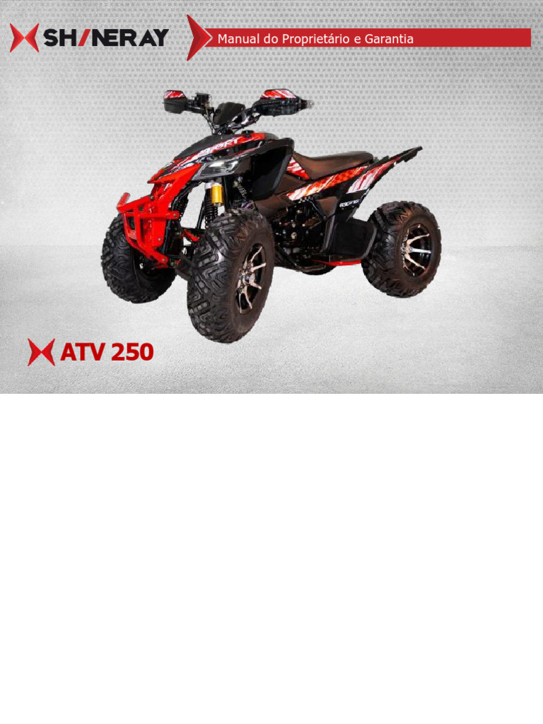 Manual do Proprietário ATV 250 | PDF | Freio | Motores