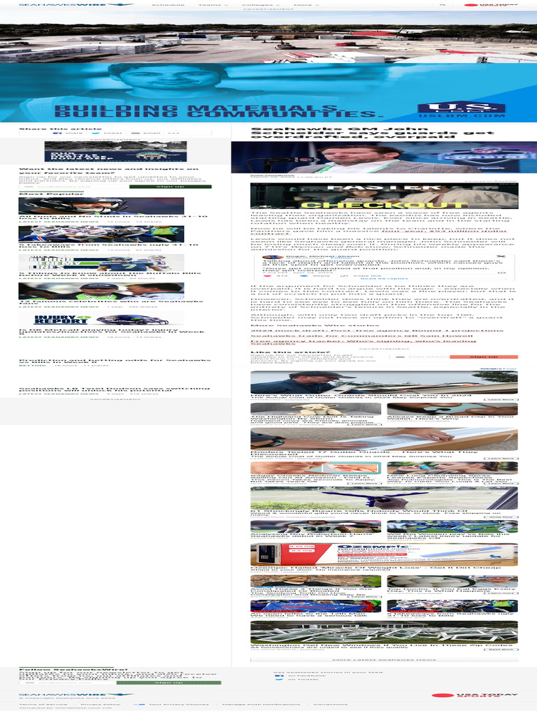 Seahawks GM John Schneider Says Guards Get Overdrafted, Overpaid | PDF ...