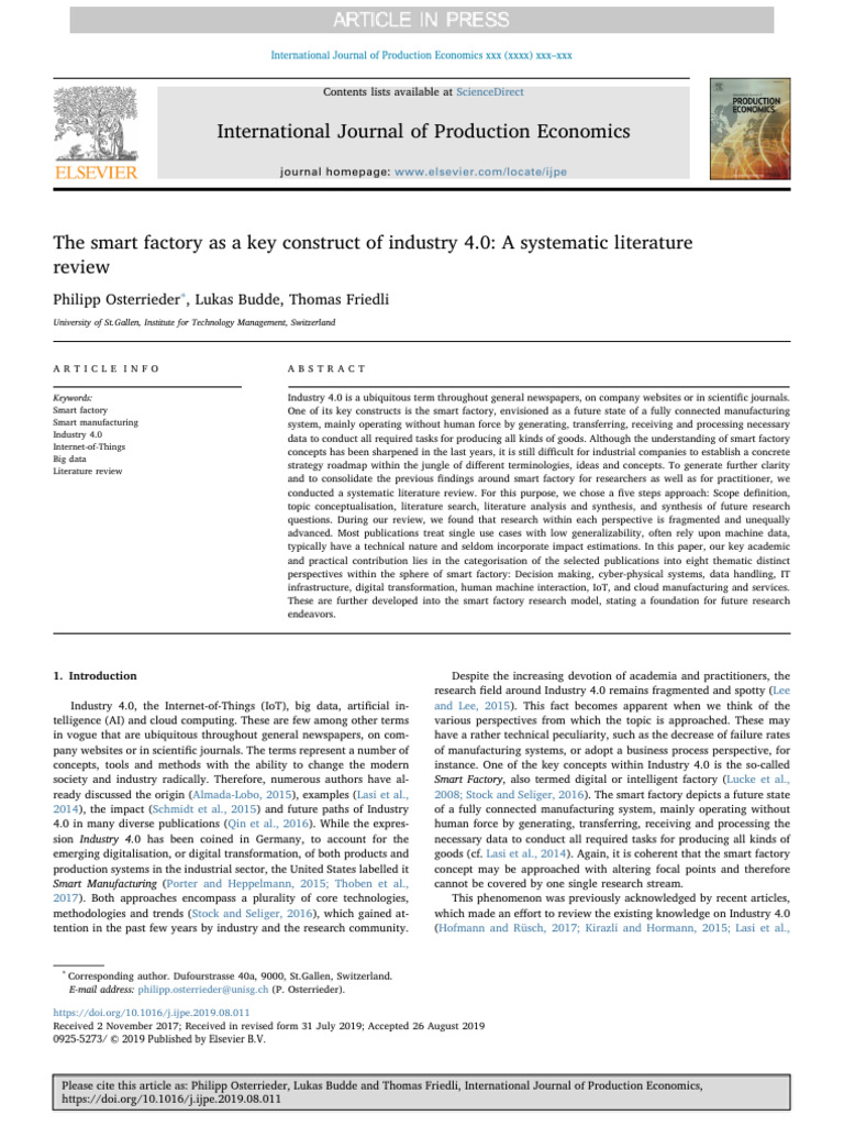 International Journal of Production Economics | PDF | Internet Of ...