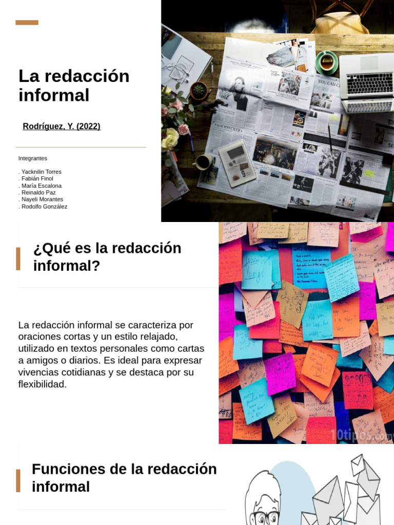 La Redacción Informal | PDF | Artes del Lenguaje y Comunicación