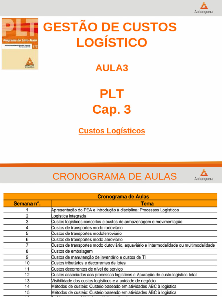 Custos Logísticos: Gestão e Classificação | PDF | Despesa | Logística