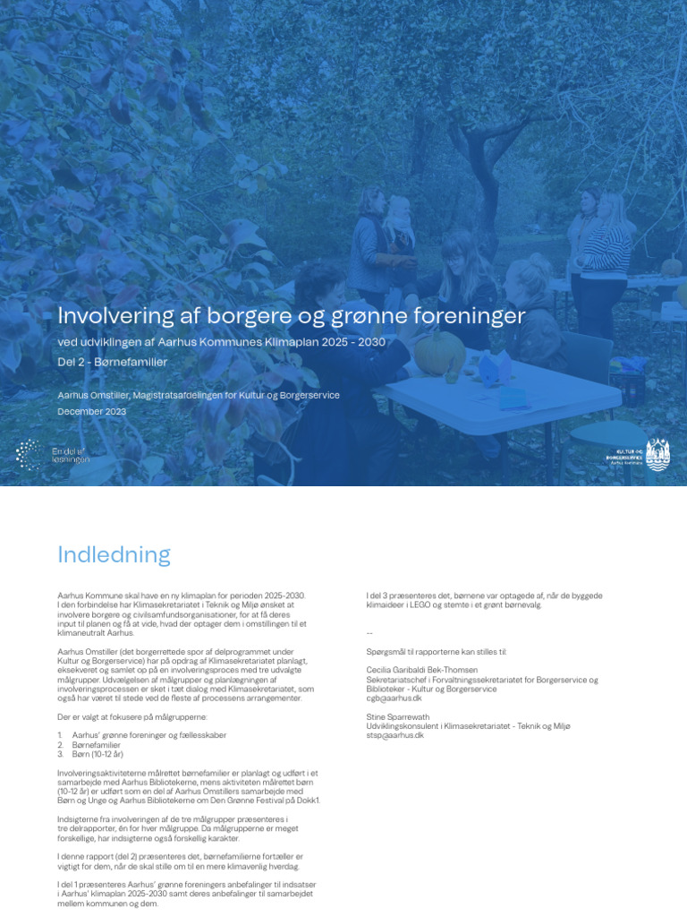 Involvering Af Borgere Og Groenne Foreninger - Klimaplan 2025 2030 ...