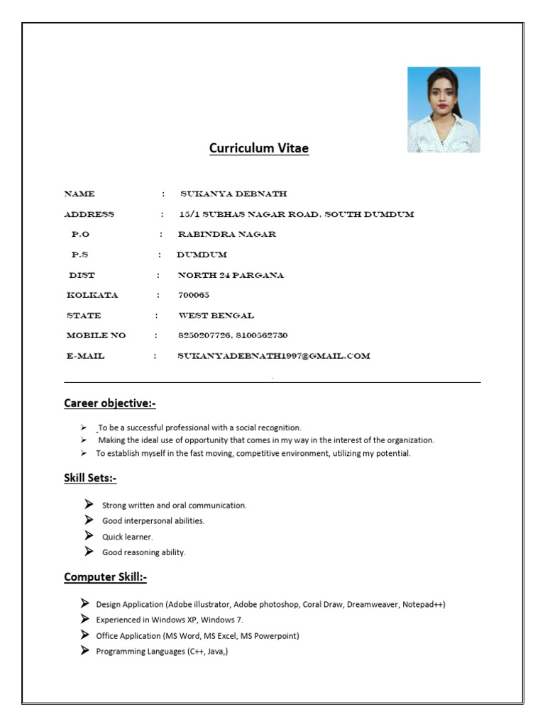Sukanya Debnath - Professional CV | PDF