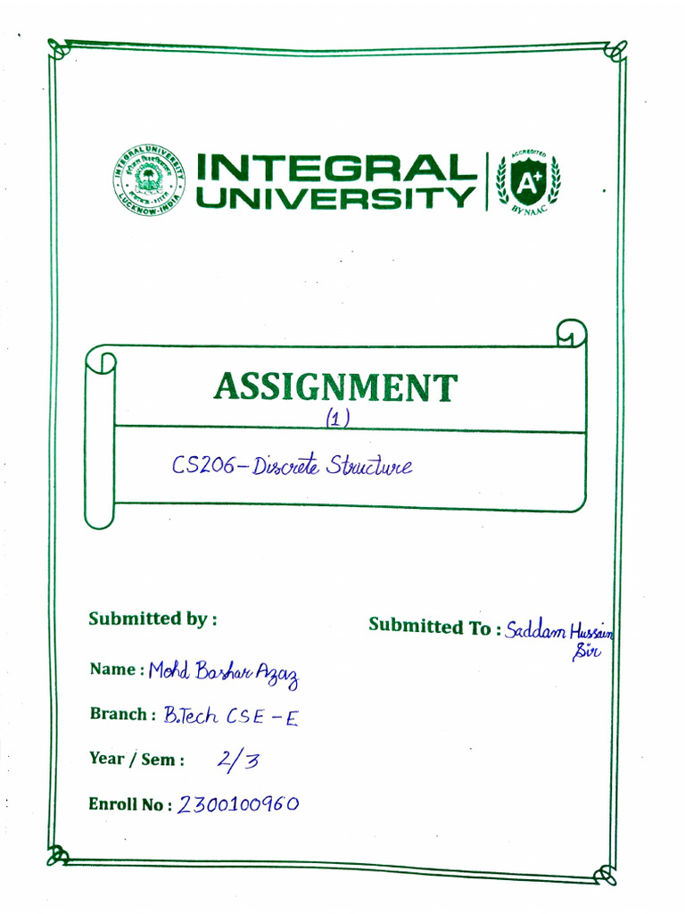 Integral: Assignment | PDF
