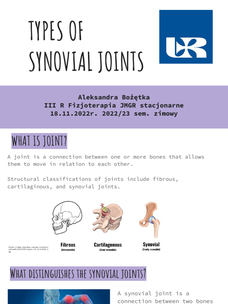 Types of Synovial Joints Explained | PDF | Anatomical Terms Of Motion ...