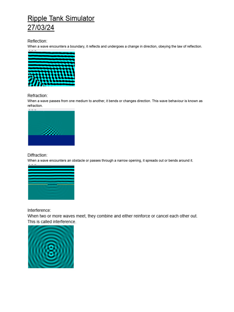 Ripple Tank Simulator - 27 - 03 - 24 | PDF