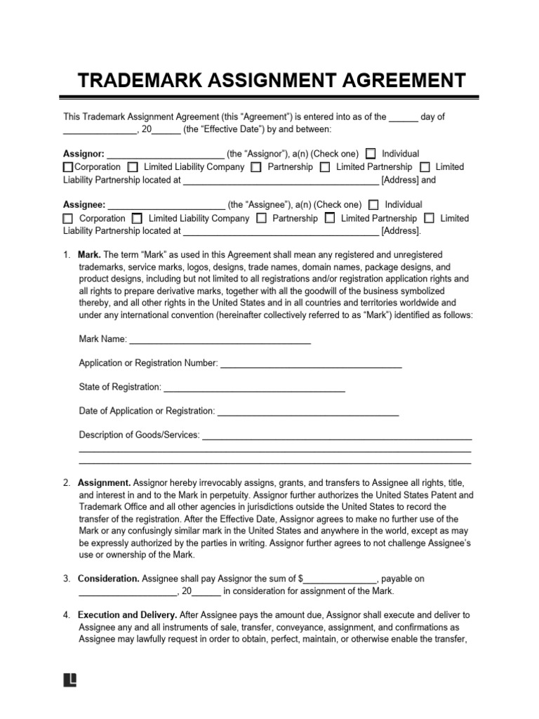Trademark Assignment Agreement | PDF | Assignment (Law) | Trademark
