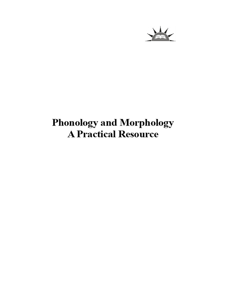 Phonology Morphology Full Book | PDF | Phonetics | Speech