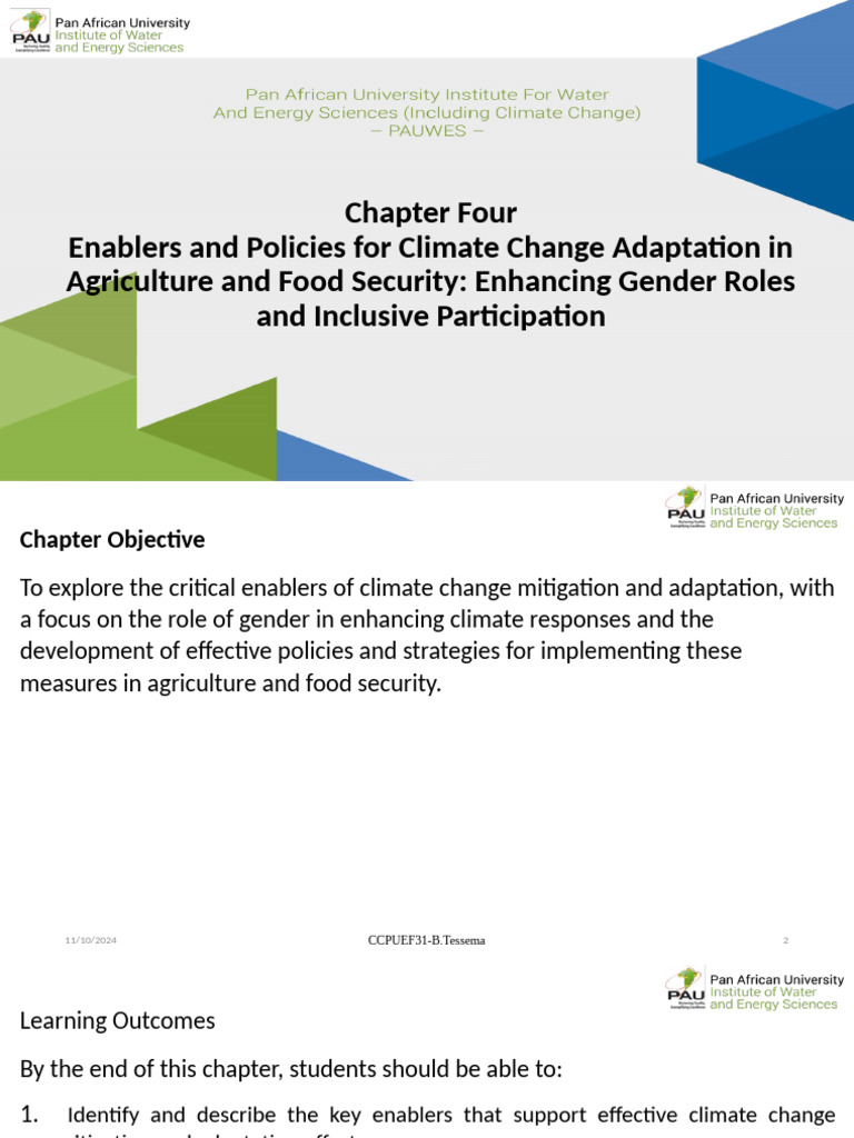 Chapter Four Enablers and Policies For Climate Change Adaptation in ...