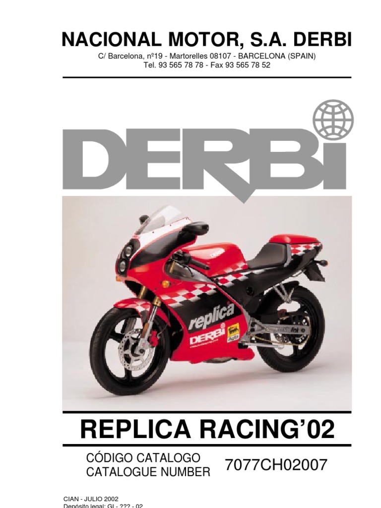 Derbi GPR 50 Parts Manual 2002 | PDF | Business