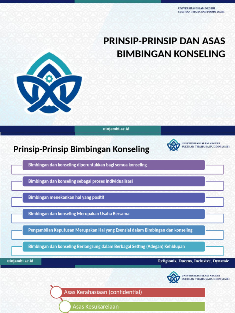 5-Prinsip-Prinsip Dan Asas Bimbingan Konseling | PDF | Karier & Perkembangan | Gaya Hidup
