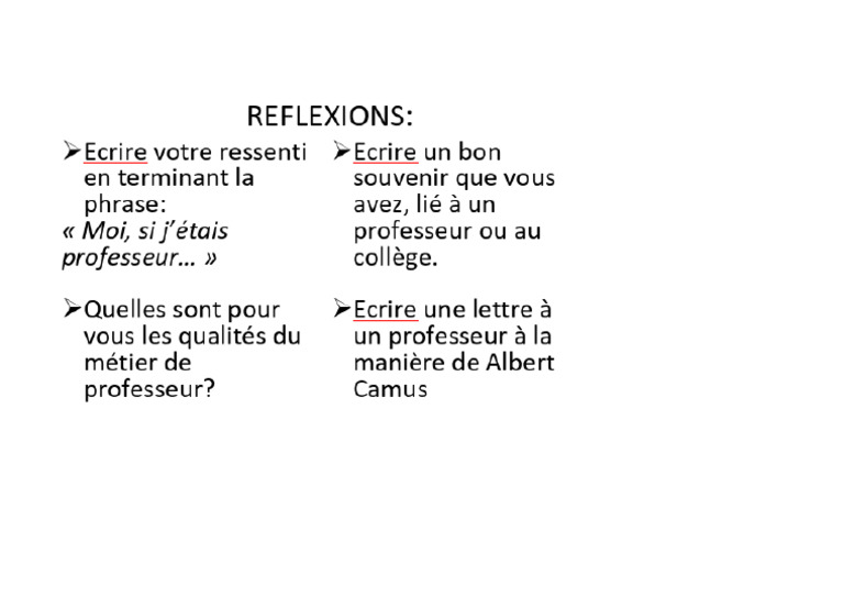 Temps de Reflexion | PDF