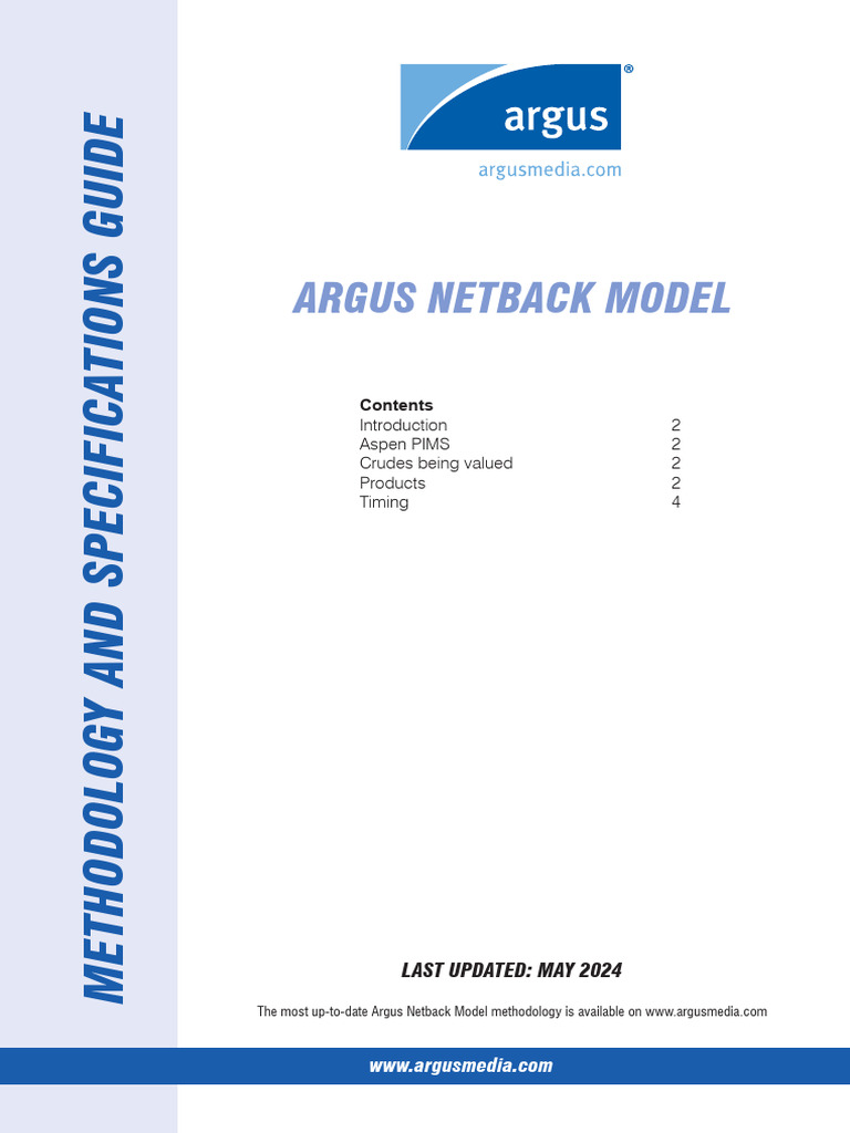 Argus Netback Model Methodology Guide | PDF | Fuel Oil | Oil Refinery