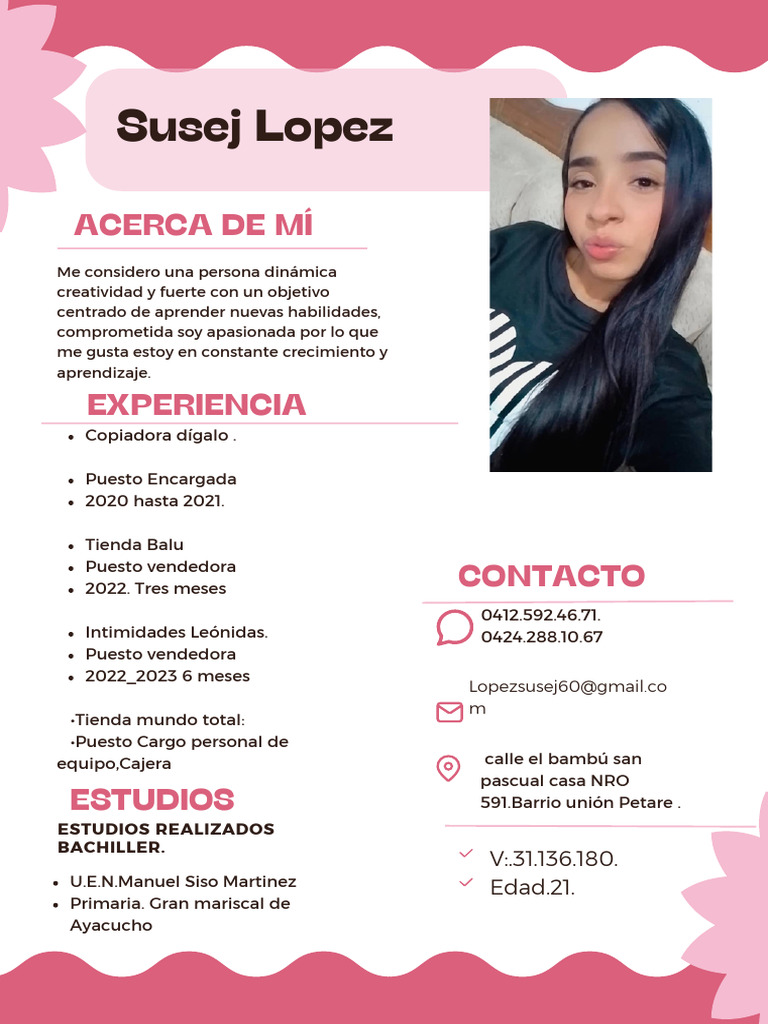 Currículum Asistente Virtual Femenino Rosa - 20240919 - 224218 - 0000 | PDF