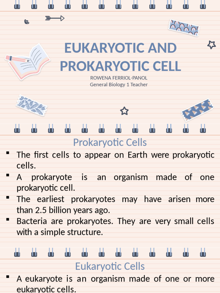 Lesson 1.4 Eukaryotic and Prokaryotic Cells | PDF | Cell (Biology ...