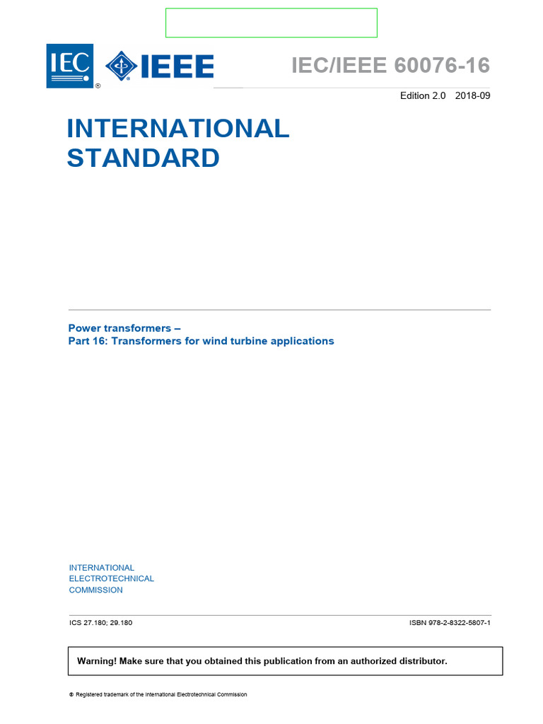 IEC 60076-16-Ed.2.0-2018 (Preveiw) | PDF | Transformer | International ...
