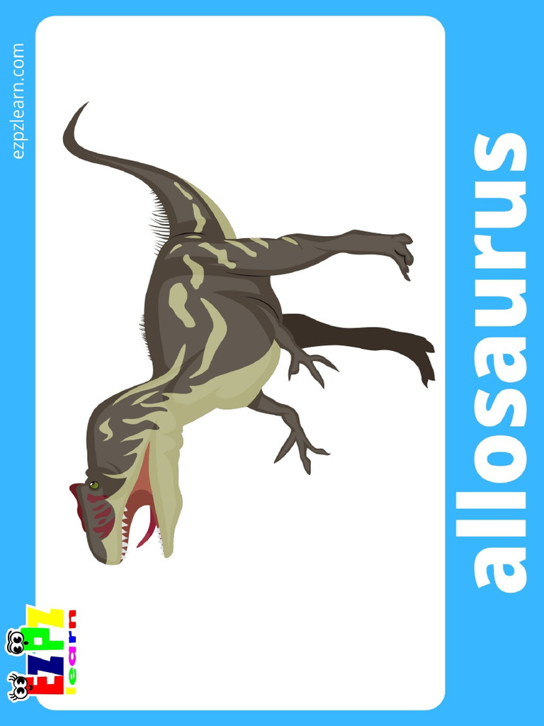 Dinosaur Flashcards With Words View Online or Free PDF Download | PDF