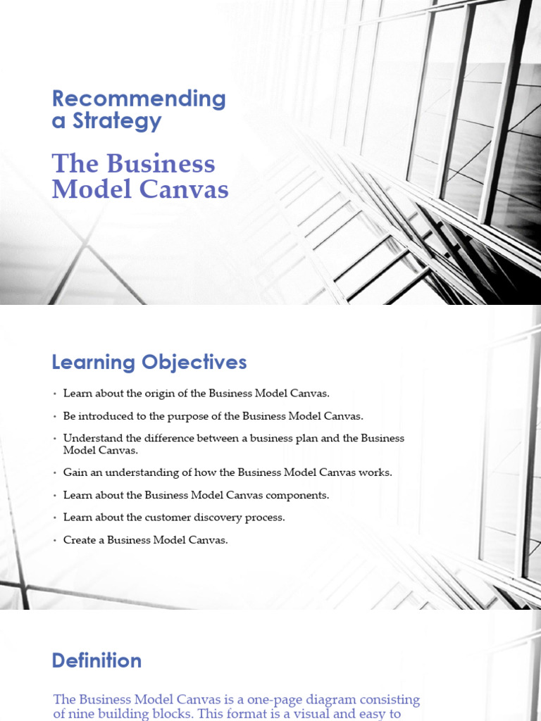 Business Model Canvas Overview | PDF | Business Model | Market (Economics)