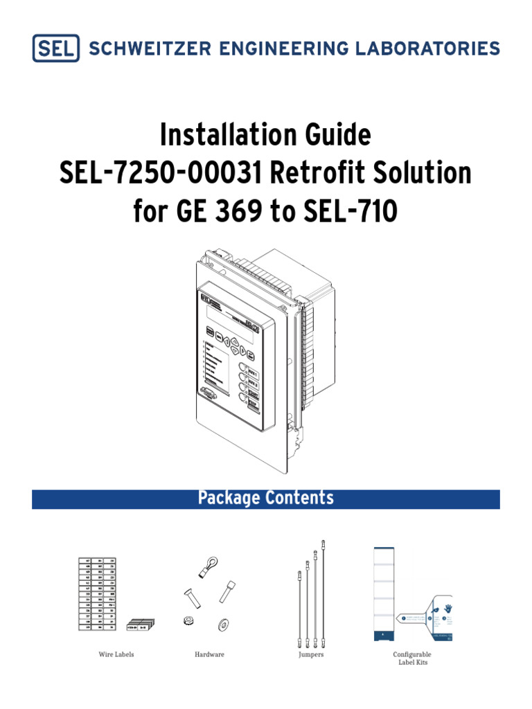 SEL-7250 Retrofit for GE 369 to SEL-710 | PDF | Electrical Components ...
