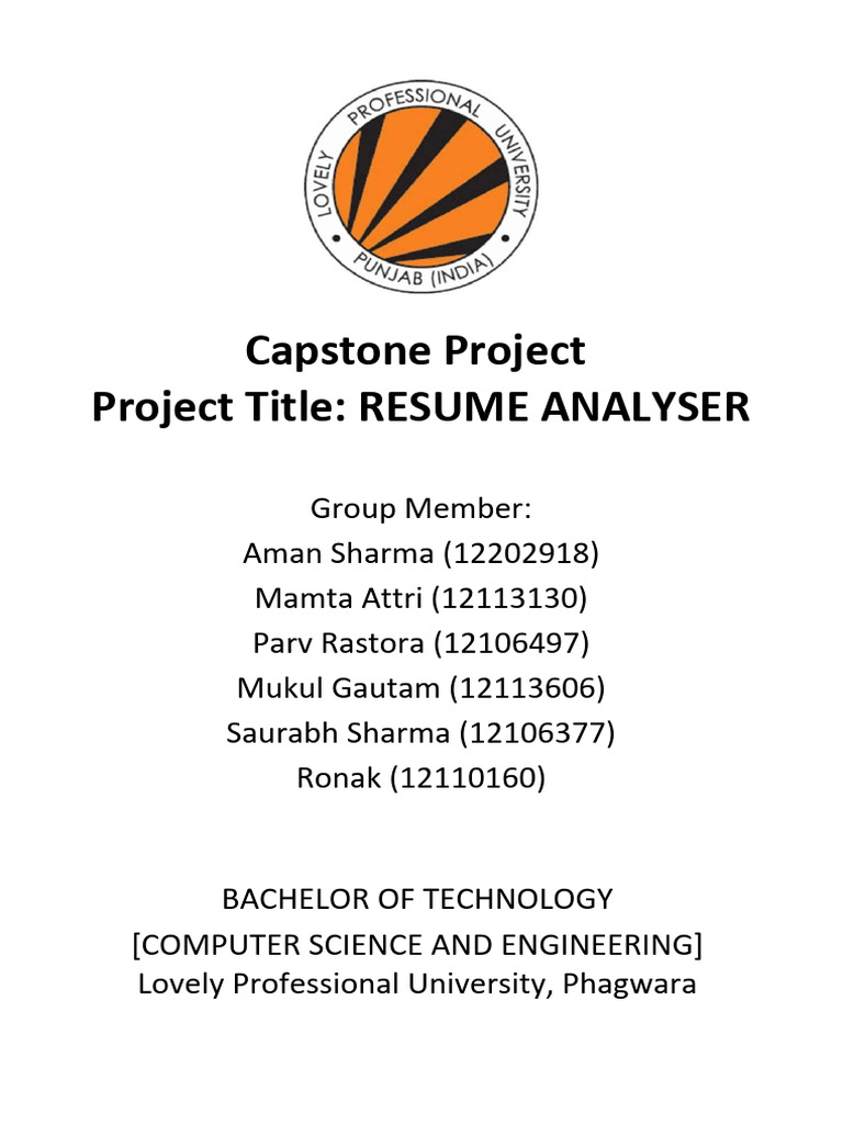 Capstone Project | PDF | Résumé | Machine Learning