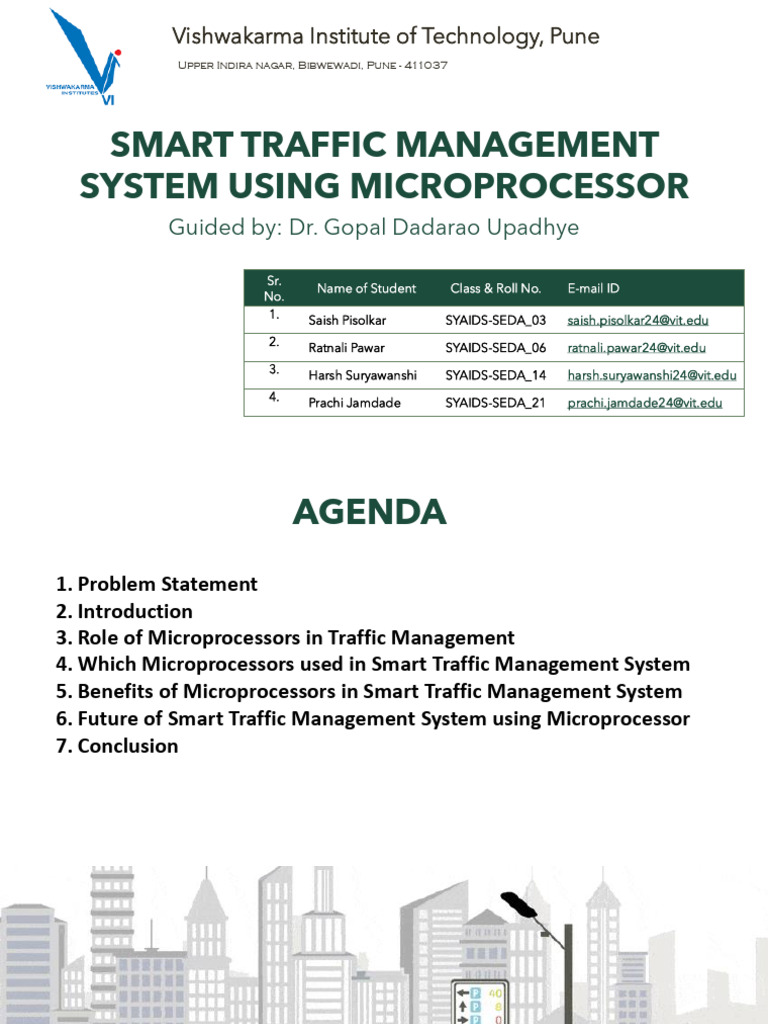 Smart Traffic Management System Using Microprocessor New | PDF | Field ...