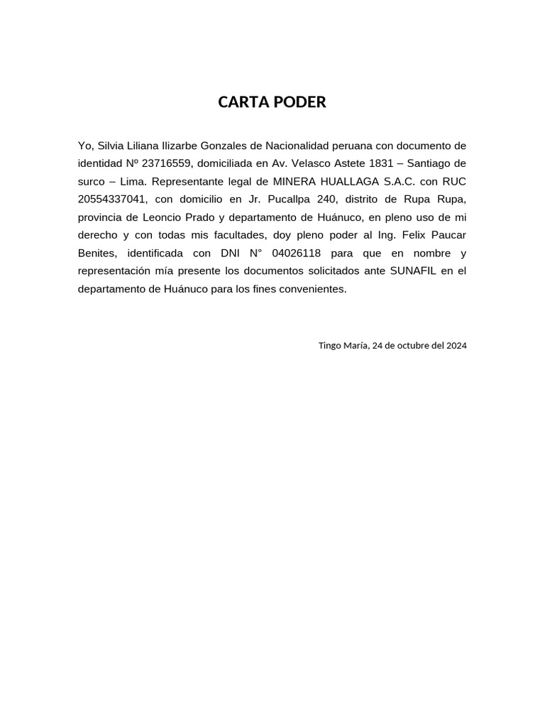 Carta Poder | PDF