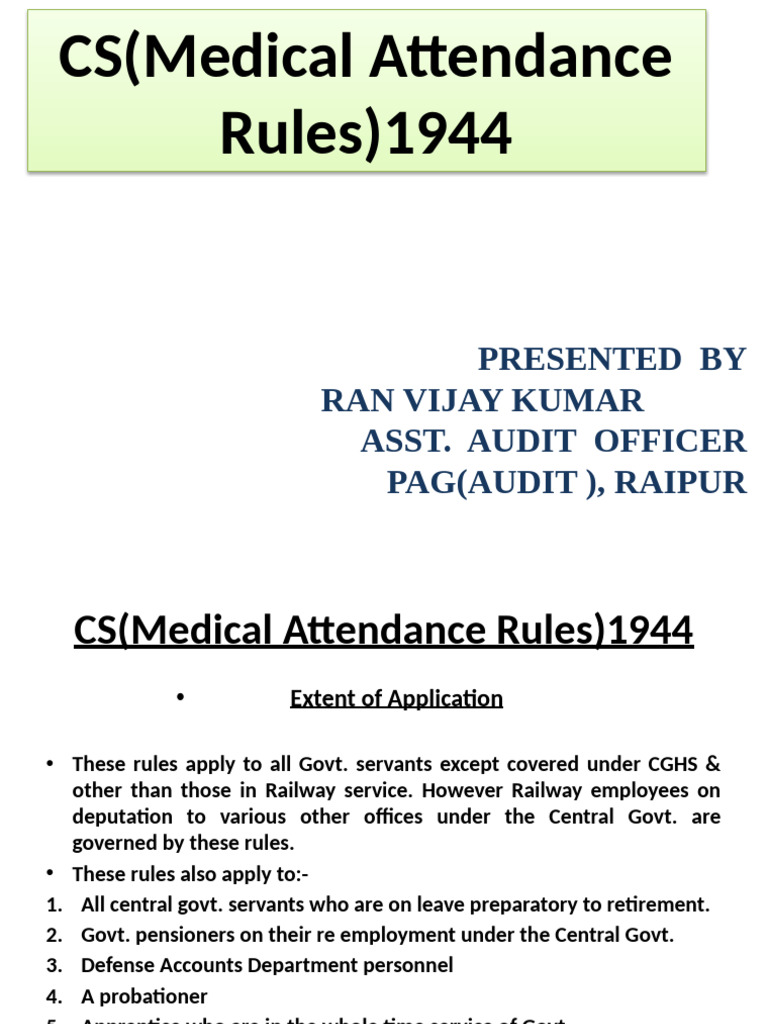 Medical Attendance Rules | PDF | Hospital | American Medical Association