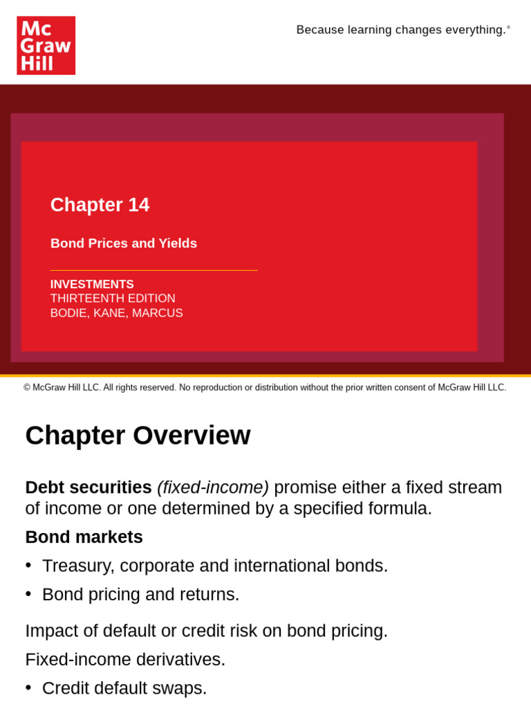 FIN411 - Powerpoint Chapter 14 | PDF | Bonds (Finance) | Yield (Finance)