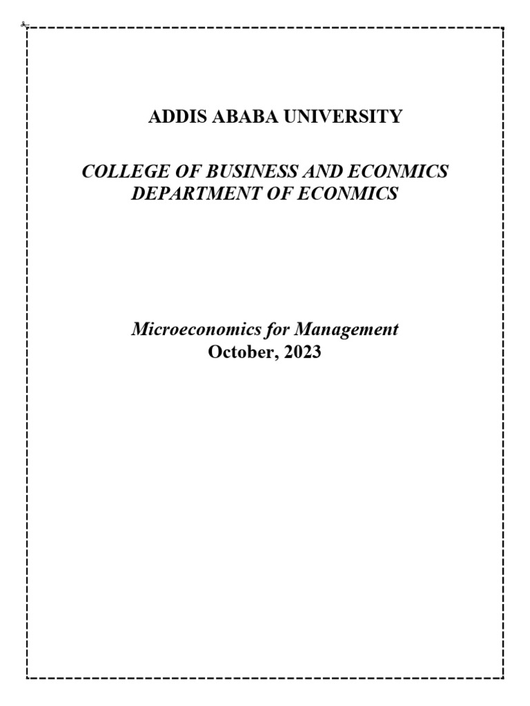 Microeconomics 1 AAU Final Module | PDF | Utility | Microeconomics