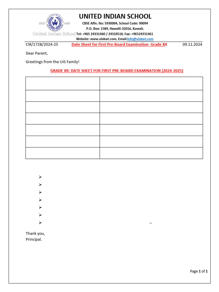 Et For First Pre-Board Examination - Grade XII | PDF