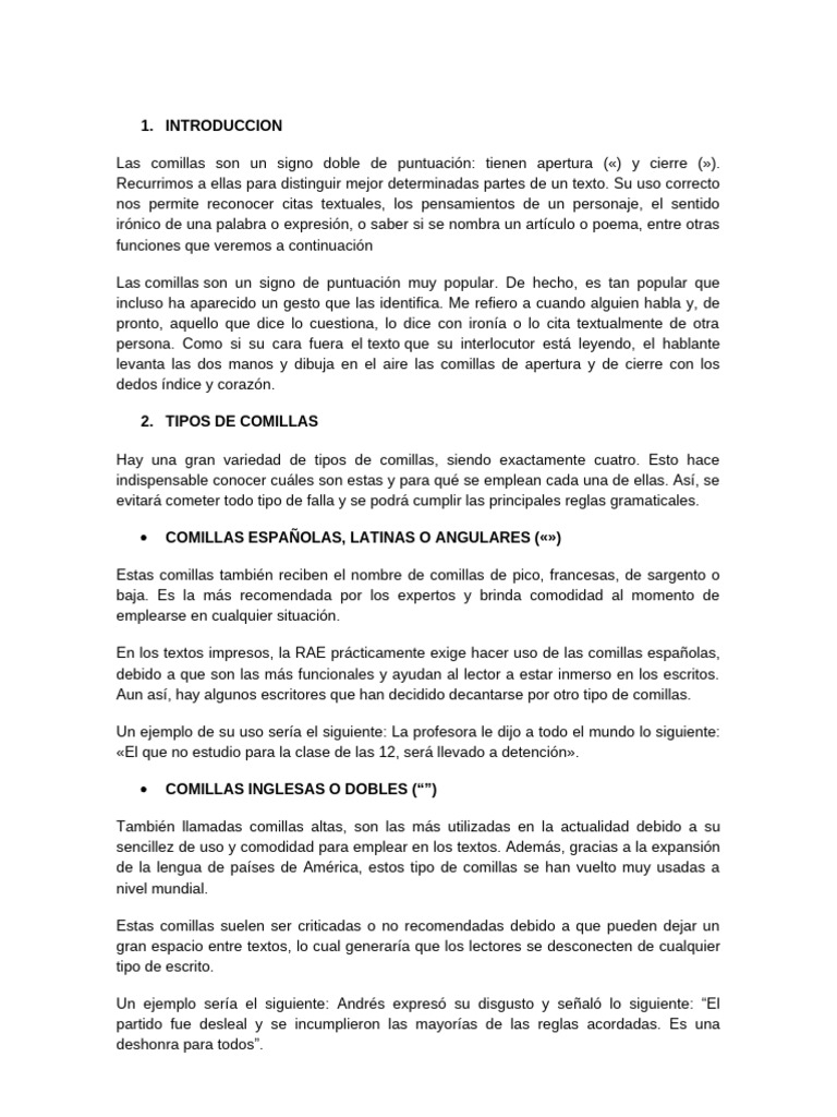 COMILLAS | PDF | Comillas | Puntuación