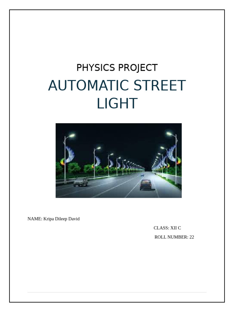 Automatic Street Light | PDF | Amplifier | Bipolar Junction Transistor