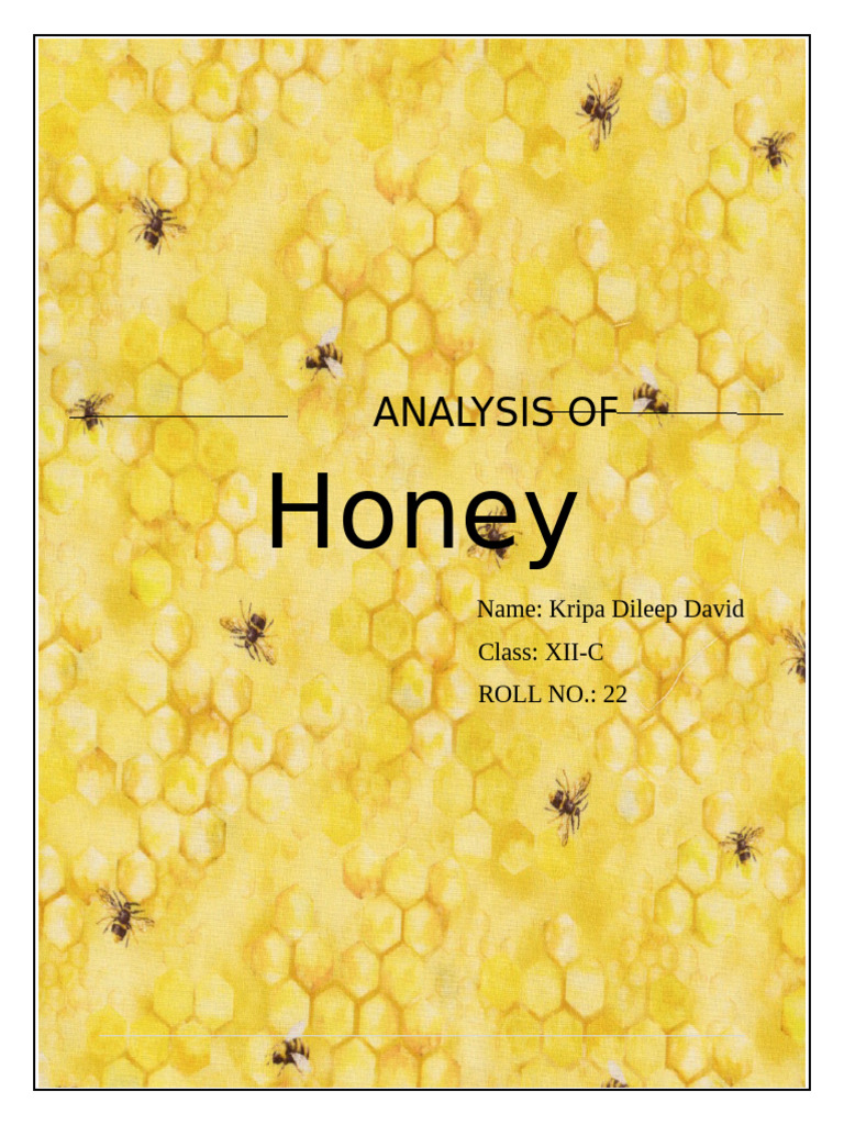 Analysis of Honey | PDF | Honey | Honey Bee