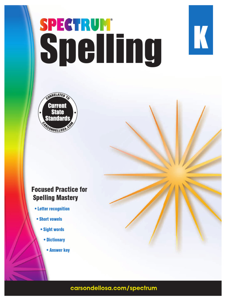 Spectrum Spelling K 1 20 | PDF | Linguistics | Phonetics