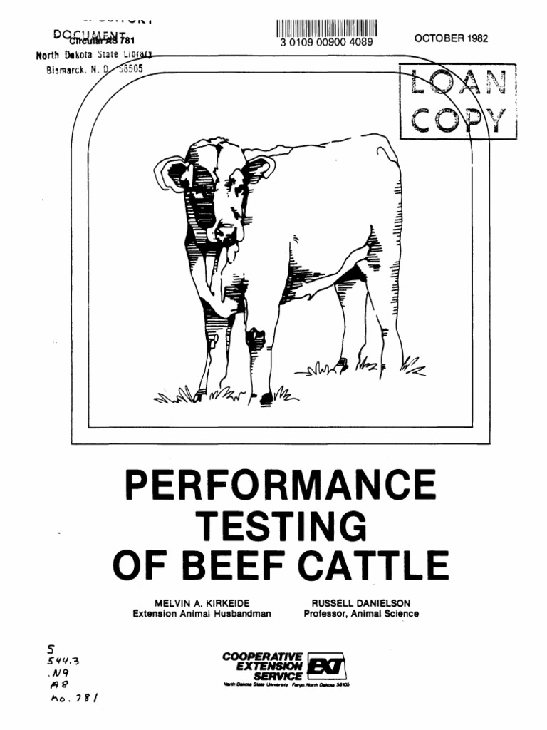 Performance Testing of Beef Cattle - TESTING | PDF | Cattle | Heritability