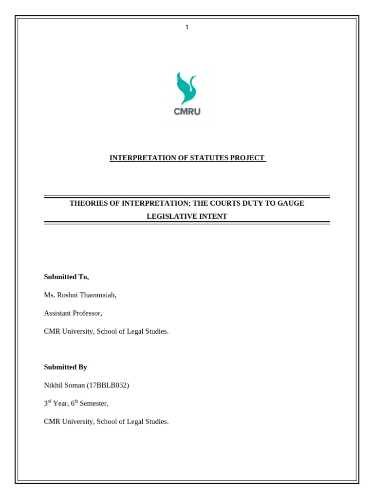 Law Students' Guide to Statutory Interpretation | PDF | Statutory ...