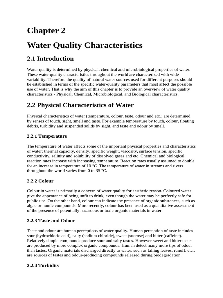 Water Quality Parameters | PDF | Alkalinity | Ph