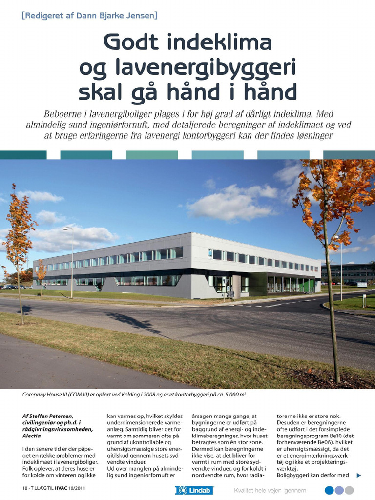Lavenergi Og Indeklima Hånd I Hånd | PDF