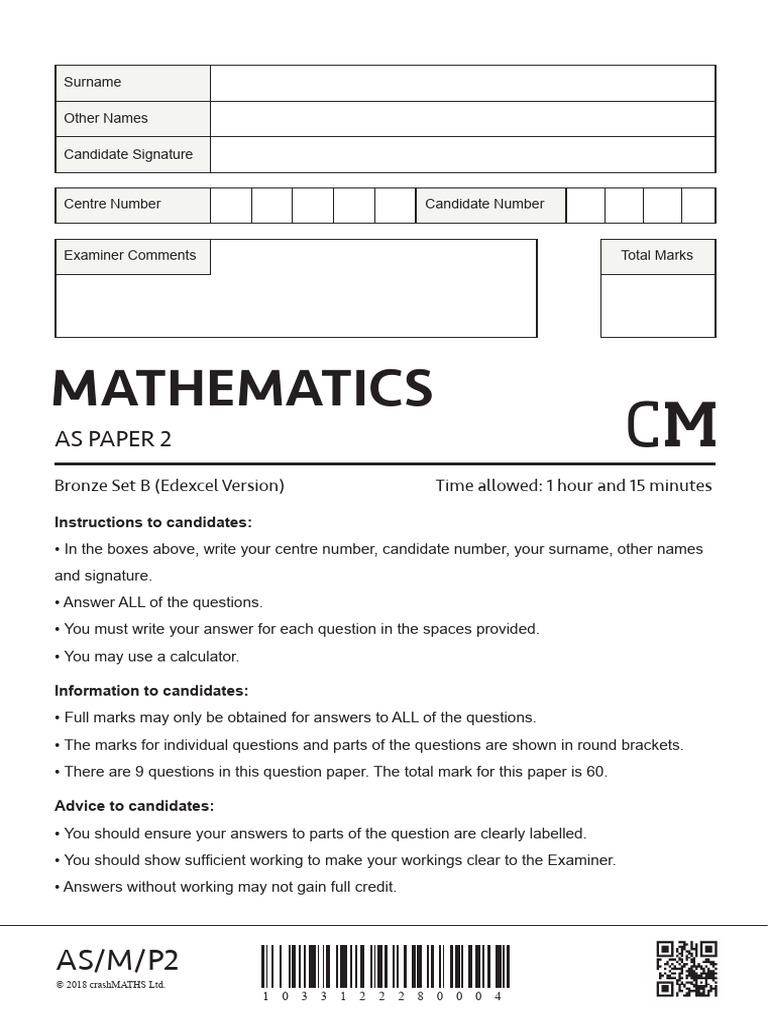 Crash Maths Bronze Set B As Applied Paper For HWK | PDF | Force | Acceleration