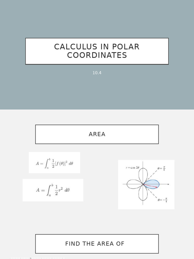 10.4 Calculus in Polar Coordinates SV | PDF | History