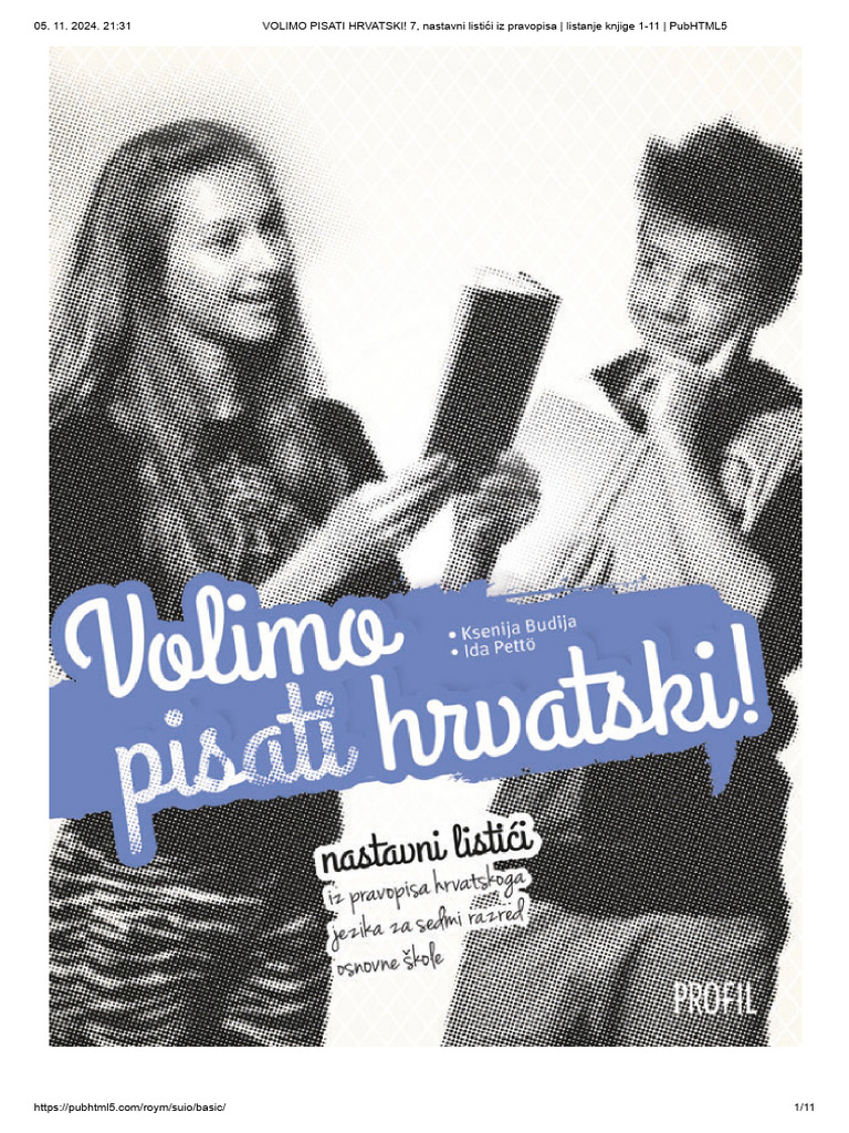 VOLIMO PISATI HRVATSKI! 7, Nastavni Listići Iz Pravopisa - Listanje Knjige 1-11 - PubHTML5 | PDF