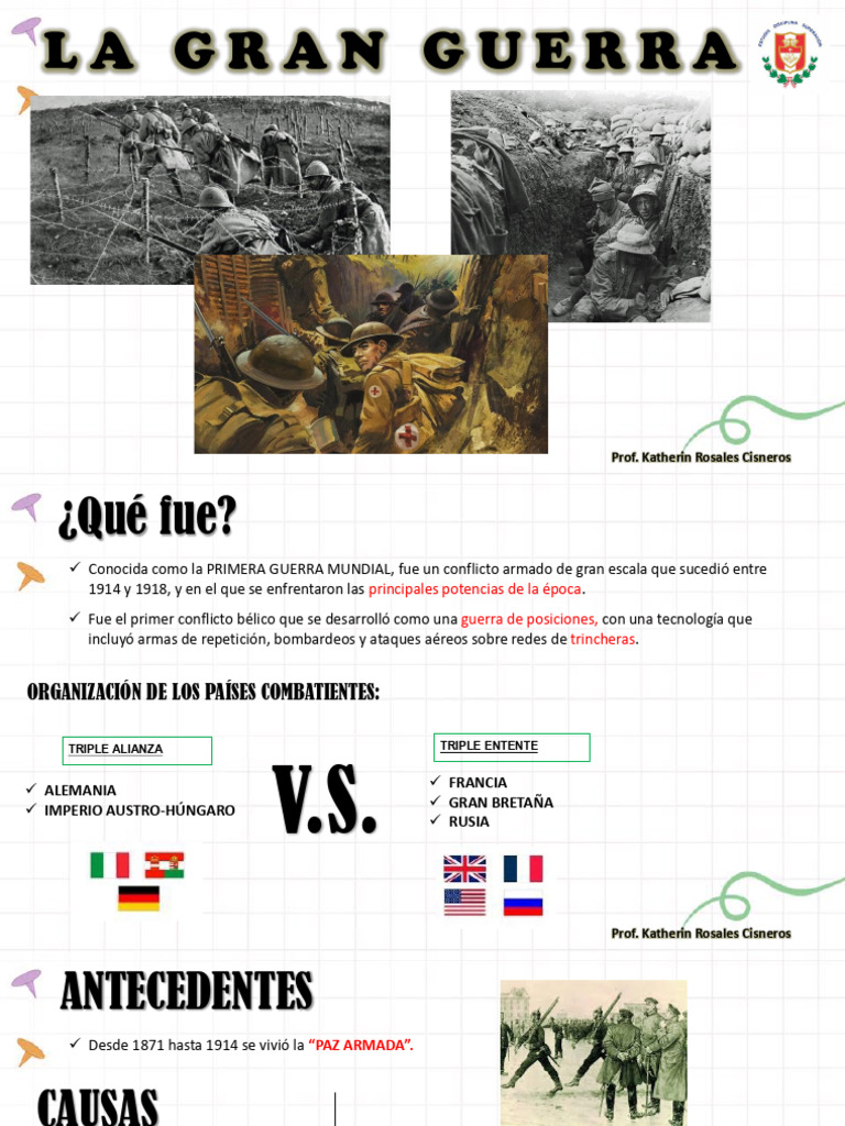 Causas y Alianzas de la Primera Guerra Mundial | PDF