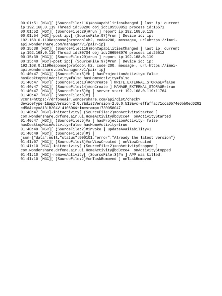 Device IP and Activity Log Report | PDF