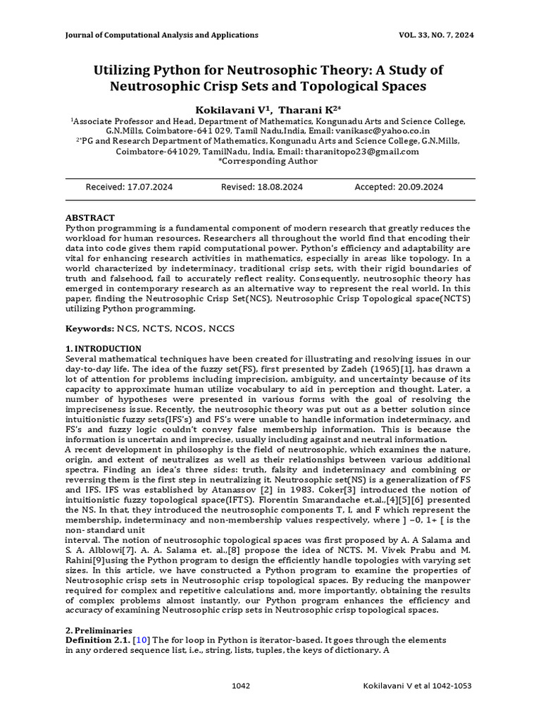 Utilizing Python For Neutrosophic Theory: A Study of Neutrosophic Crisp ...