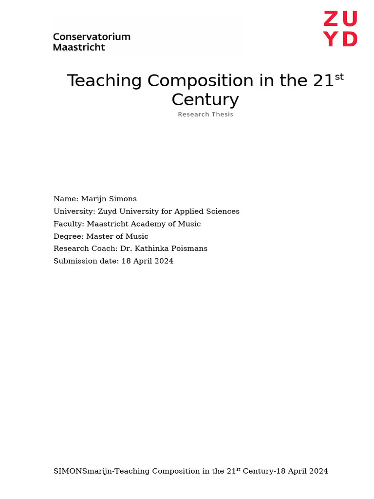 Teaching Composition in The 21st Century | PDF | Methodology ...